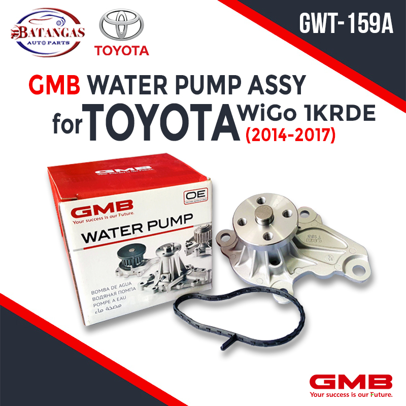 GMB WATER PUMP ASSY (GWT-159A) for TOYOTA WiGo 1KRDE (2014-2017 ...