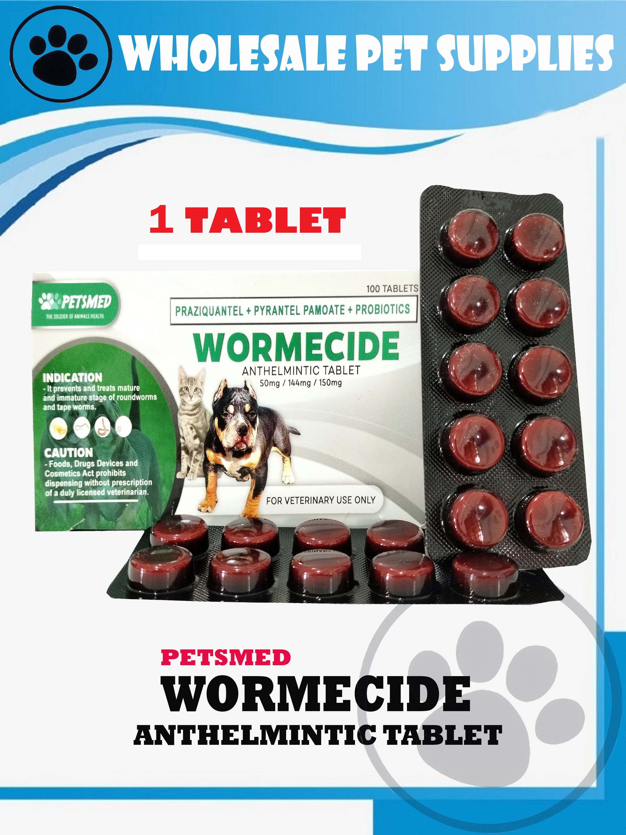 PETSMED WORMECIDE (Anthelmintic) 1 TABLET | Lazada PH