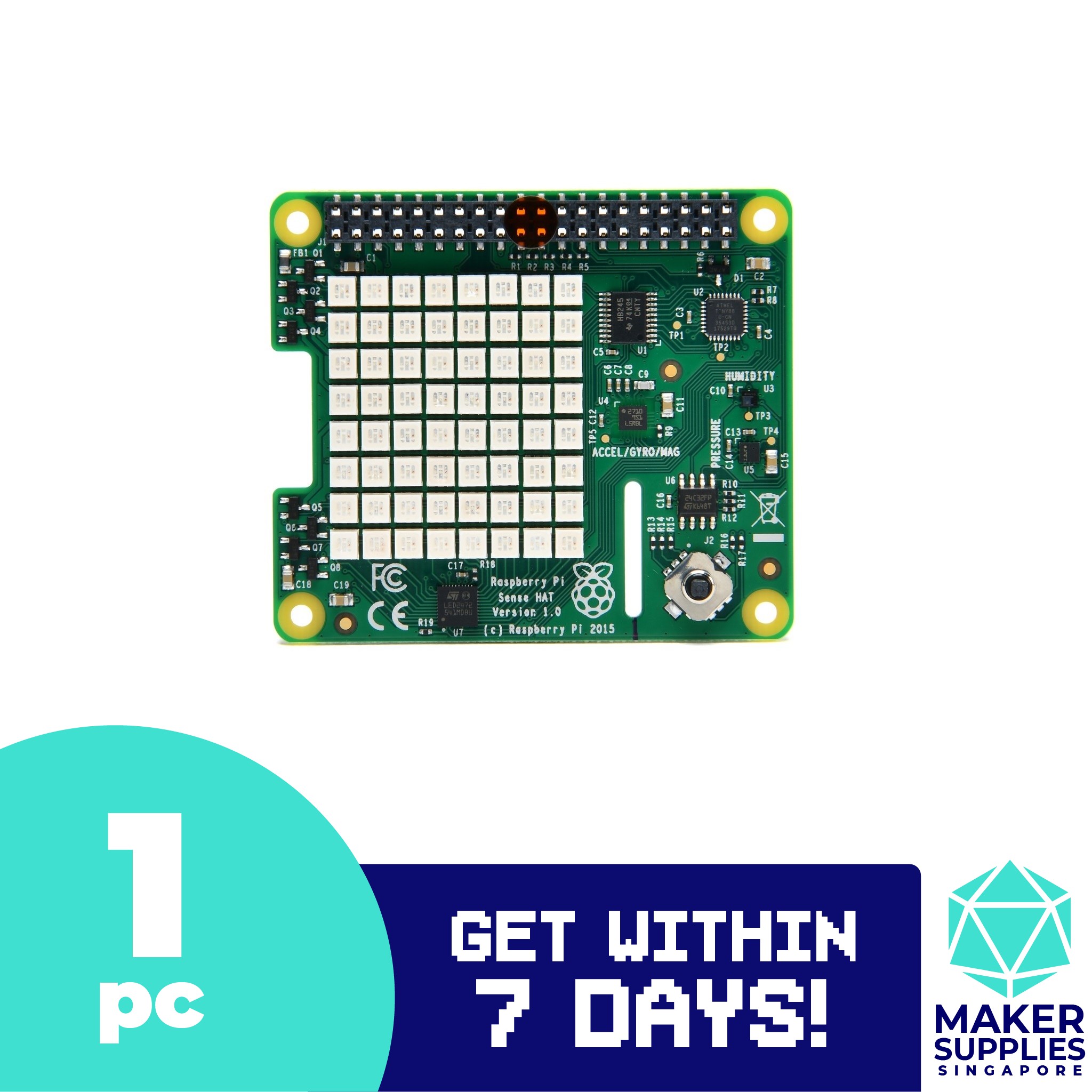 Raspberry Pi Sense HAT Official RPi Board with Direction Orientation ...