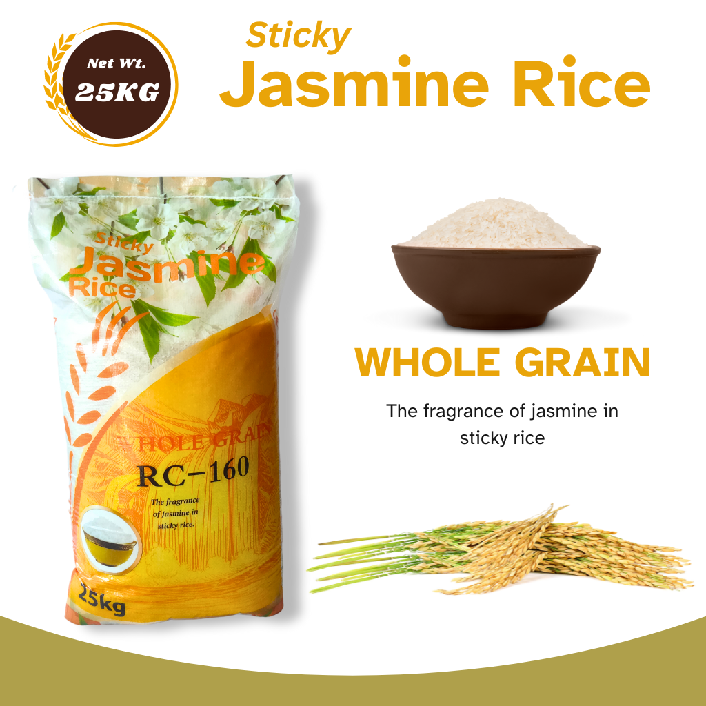 KZLA Sticky Jasmine Rice Whole Grain 25kg | Lazada PH