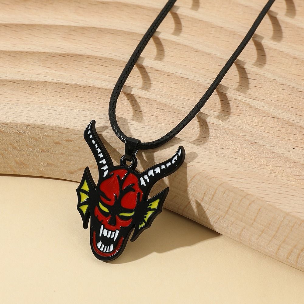 New Stranger Things Hellfire Club Pendant Necklace Demon Mask Gift Bag ...