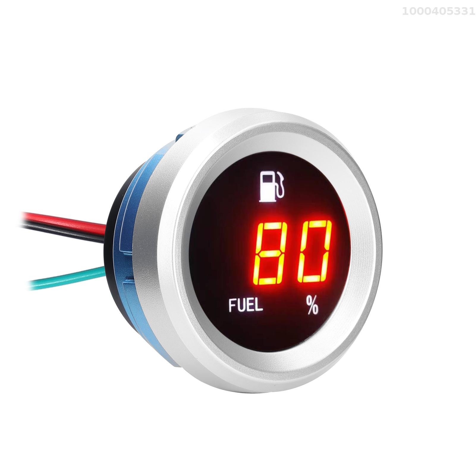 Digital Fuel Level Gauge with Flashing Alarm Car Fuel Level Meter 9-35V ...