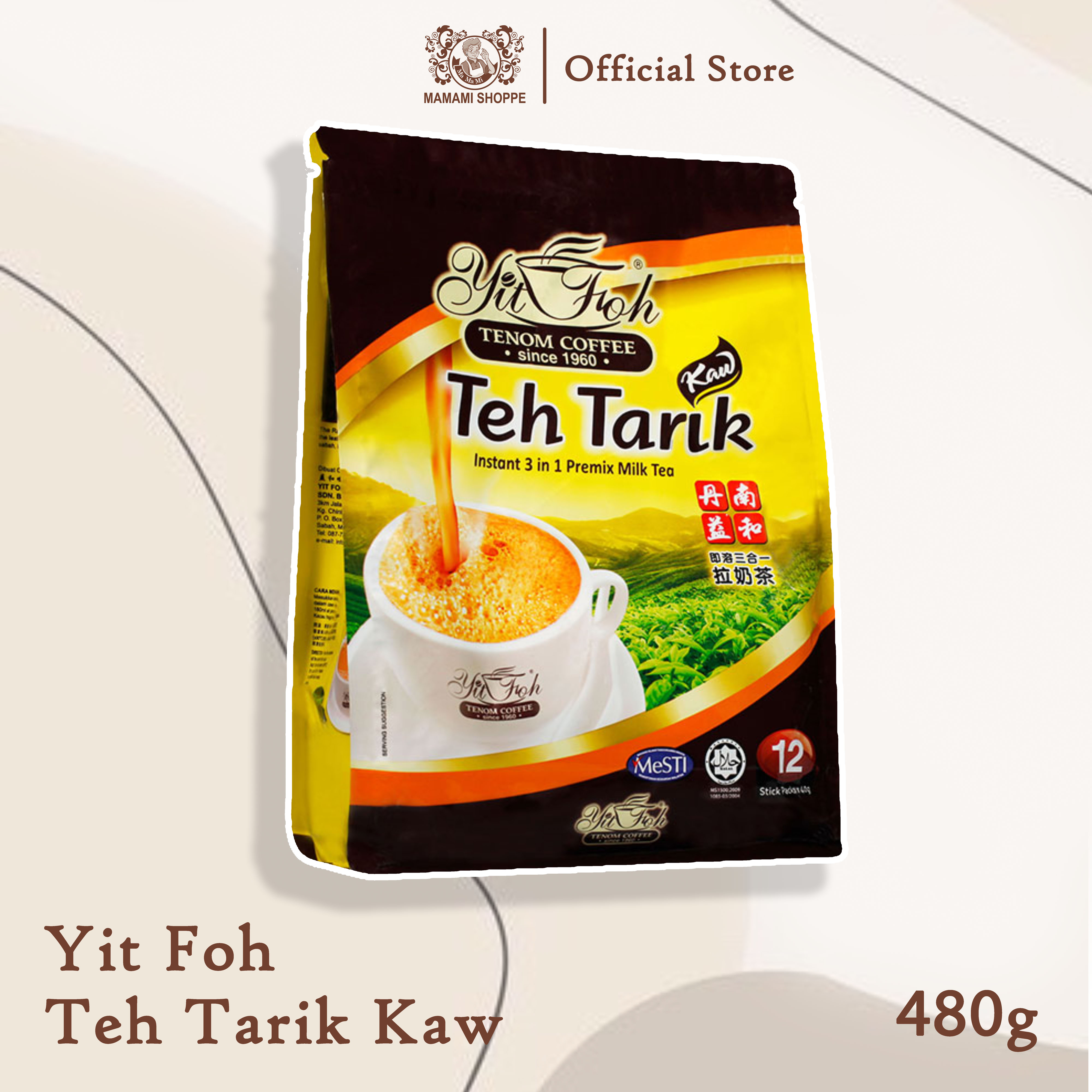 Yit Foh Tenom Coffee - Teh Tarik Kaw 480g | Halal | Traditional | Sabah ...