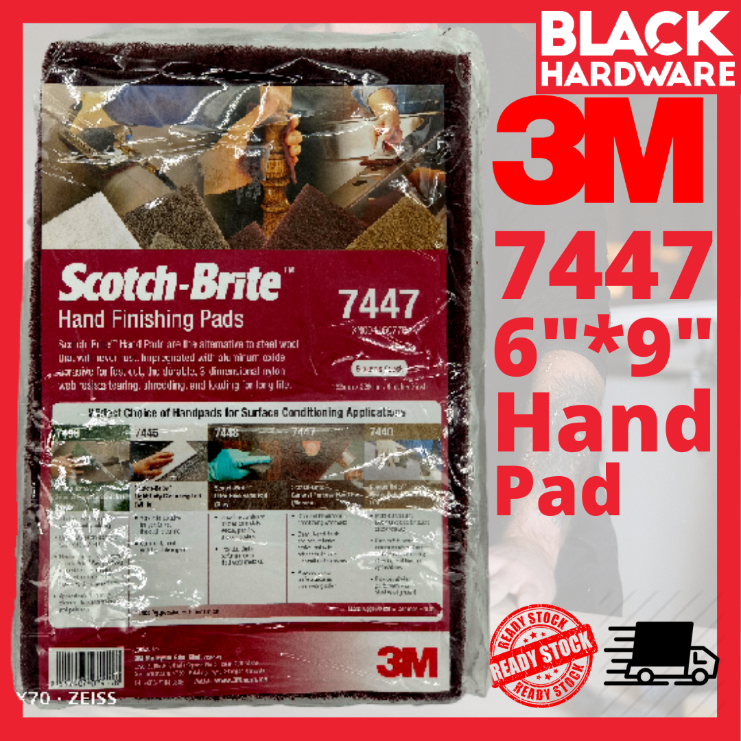 Black Hardware 3M 7447 Scotch Brite PRO Hand Pad Cleaning Cloth Polish ...