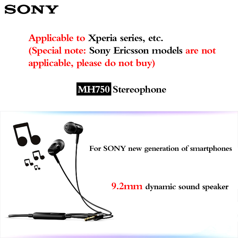 [คลังสินค้าพร้อม] SONY MH750หูฟังแบบสอดในหู BASS ซับวูฟเฟอร์ Xperia Series หูฟังสำหรับ Sony Z 1 ...