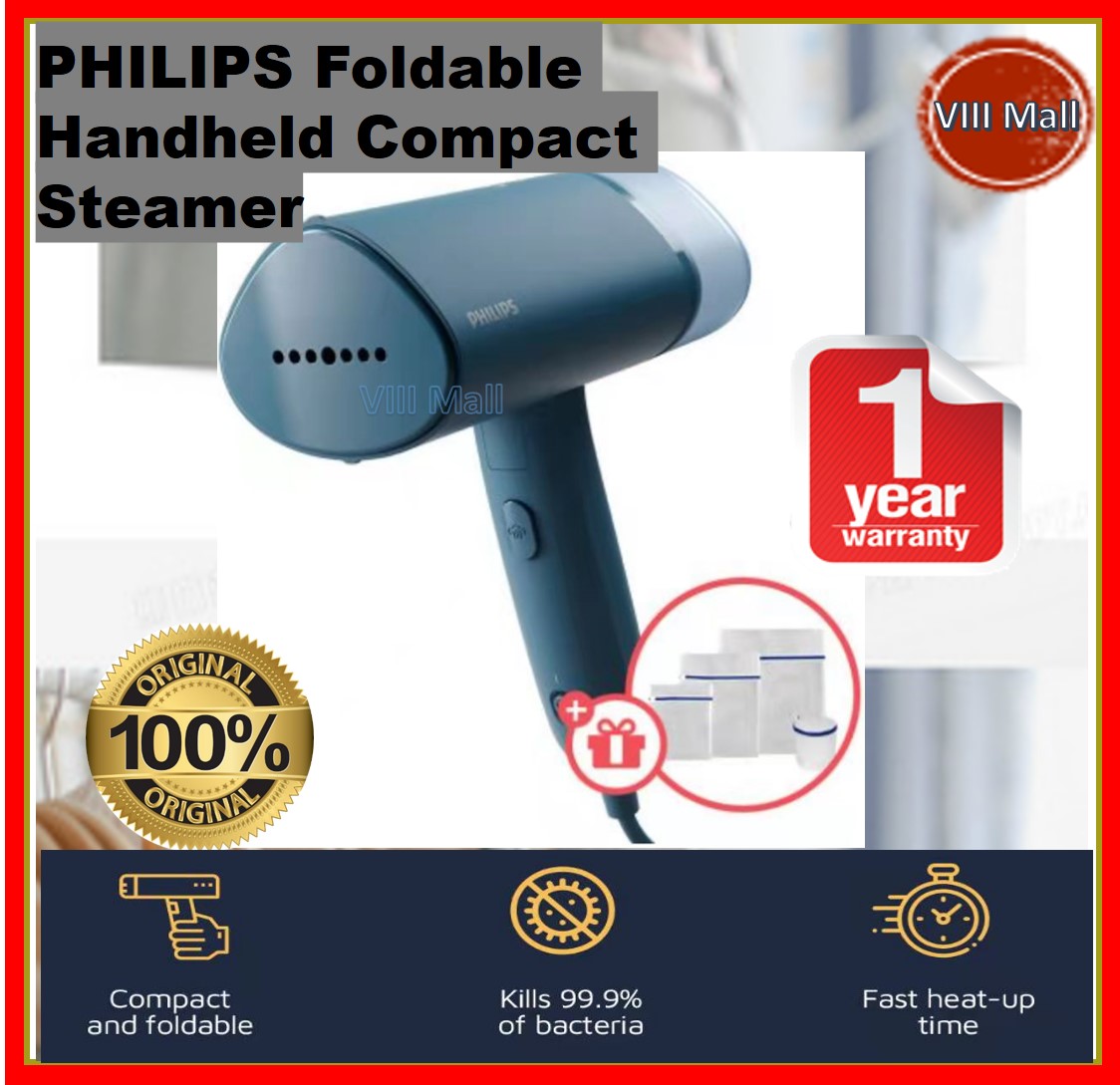 (DPI) PHILIPS Foldable Handheld Steamer STH3000/26 FOC 4 in1 Laundry ...