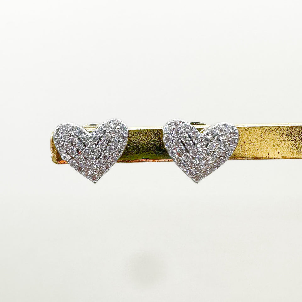 JACATEL Orchid Heart Shaped Cluster Stud Earring | Lazada