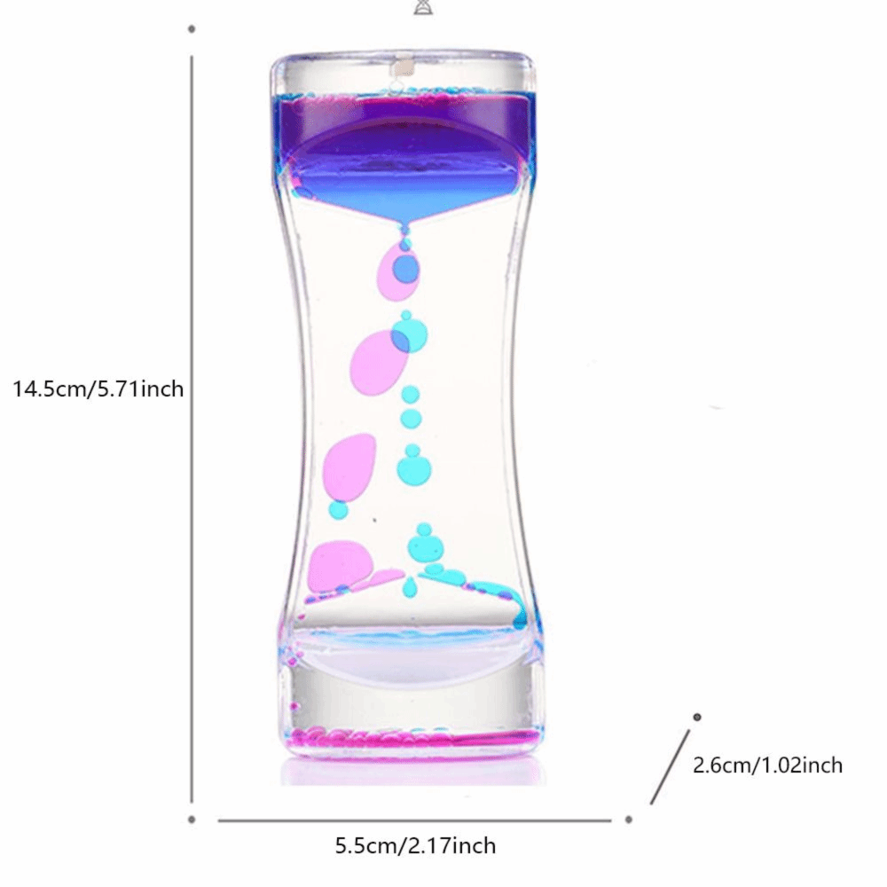 Calming Visual Double Colors Oil Hourglass Timer Creative Acrylic ...