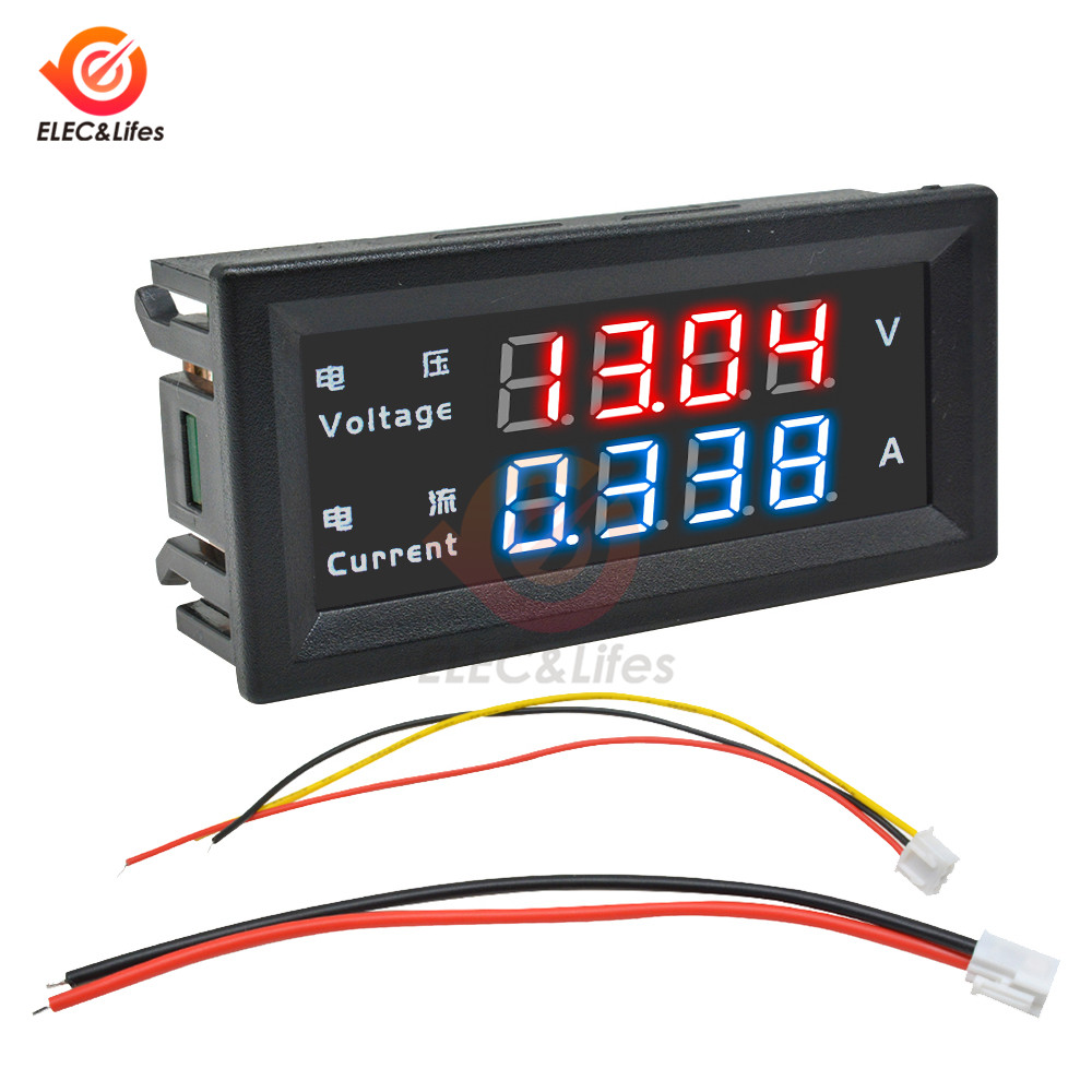 M4430 Dc 100v 200v 500v 10a Electronic Digital Voltmeter Ammeter 0.28 ...