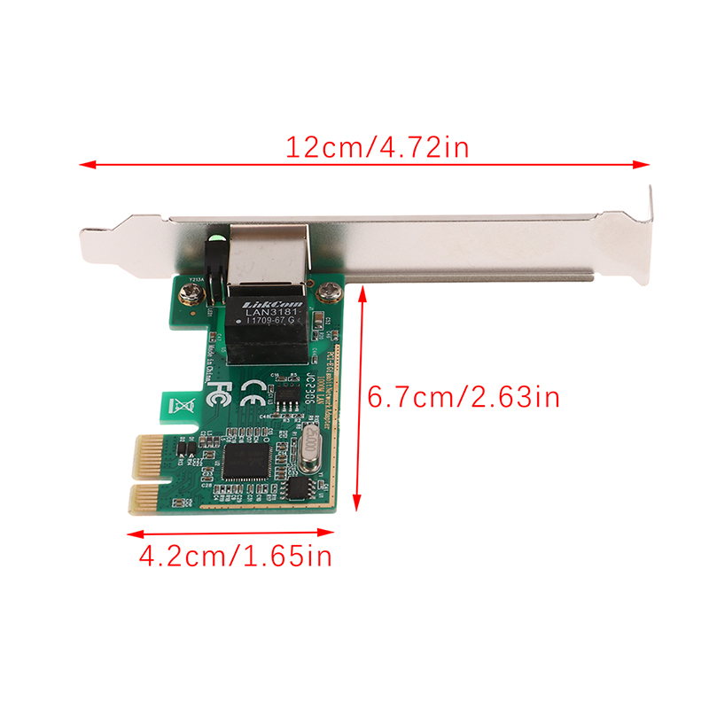 1Set 10/100/1000Mbps Gigabit Ethernet PCI Express PCI-E Network Card RJ-45 LAN Adapter Converter ...
