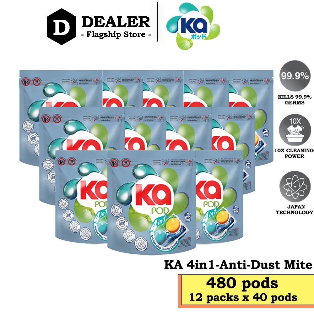 [New Look] KA 4in1 Laundry Capsules Refill 40 Pods x 12 Packs (480pods ...