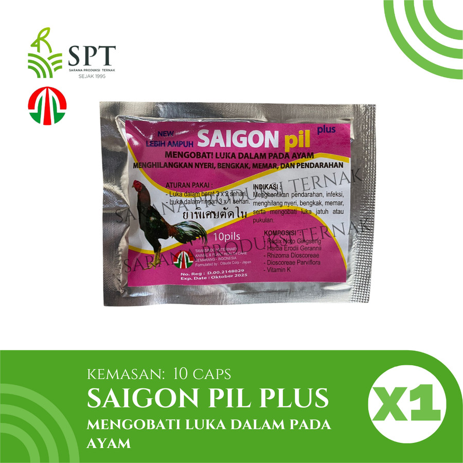 NEW SAIGON PIL PLUS 10 CAPS MENGOBATI LUKA DALAM PADA AYAM | Lazada ...