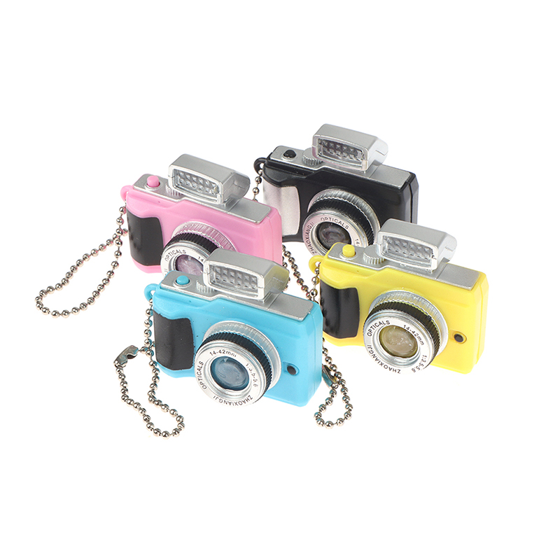 Mini Digital Camera Model 1:12 Dollhouse Camera LED Flash Keychain ...
