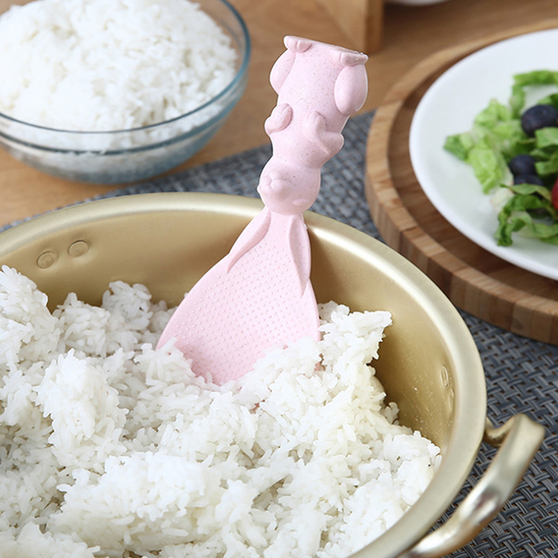Wheat Straw Rabbit Spoon Can Stand Up Rabbit Rice Shovel Non-stick Rice ...