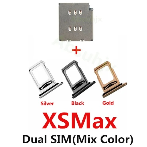 Absuhjx 5sets Dual Sim Card Reader Connector Flex Cable For iPhone XR ...