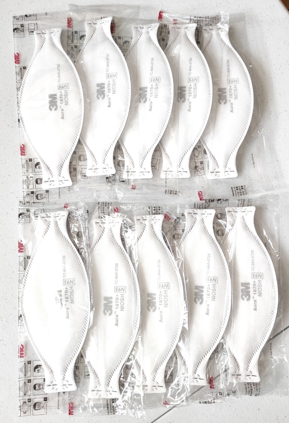 3M Aura 1870+ NIOSH / FDA Approved Health Care Particulate Respirator ...