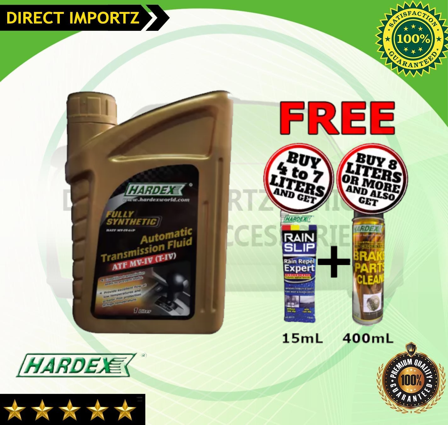 HARDEX AUTOMATIC TRANSMISSION FLUID ATF MV-IV-01P FULLY SYNTHETIC (1 ...