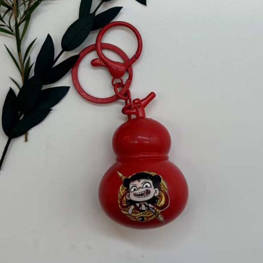 Handmade Plastic Colorful Flashing Ne Zha Keychain With Sound Night ...