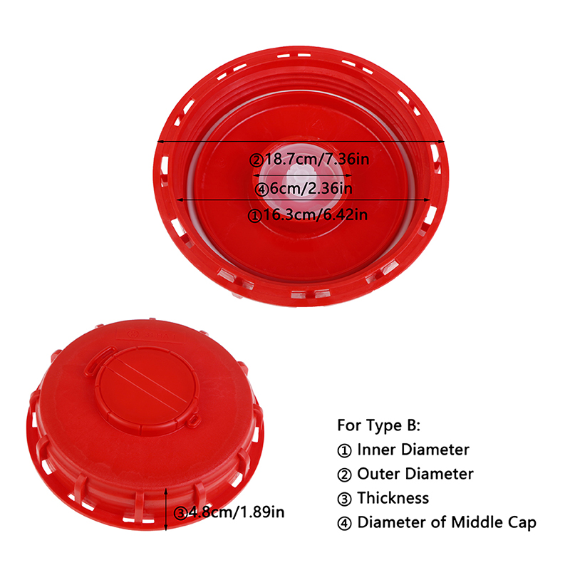 Red IBC Lid Water Liquid Storage IBC Tank Fitting Plastic Cover Cap ...