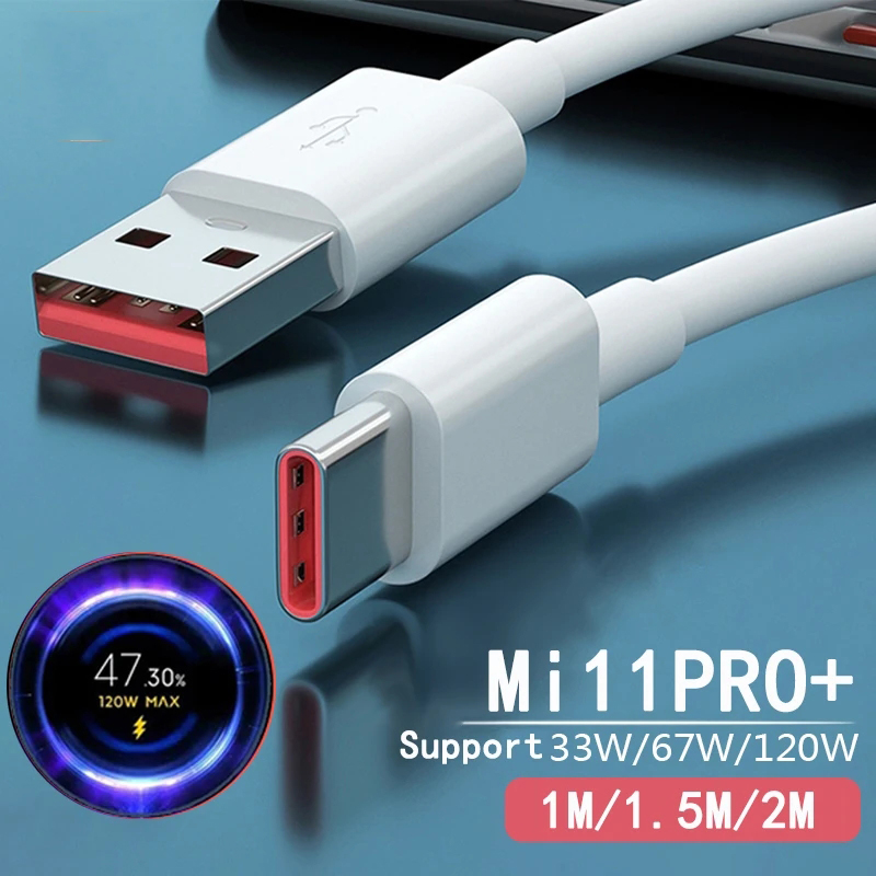 67W 90W 120W Charger Cable USB Type C 6A For Xiaomi 13 Ultra 12S 12T ...