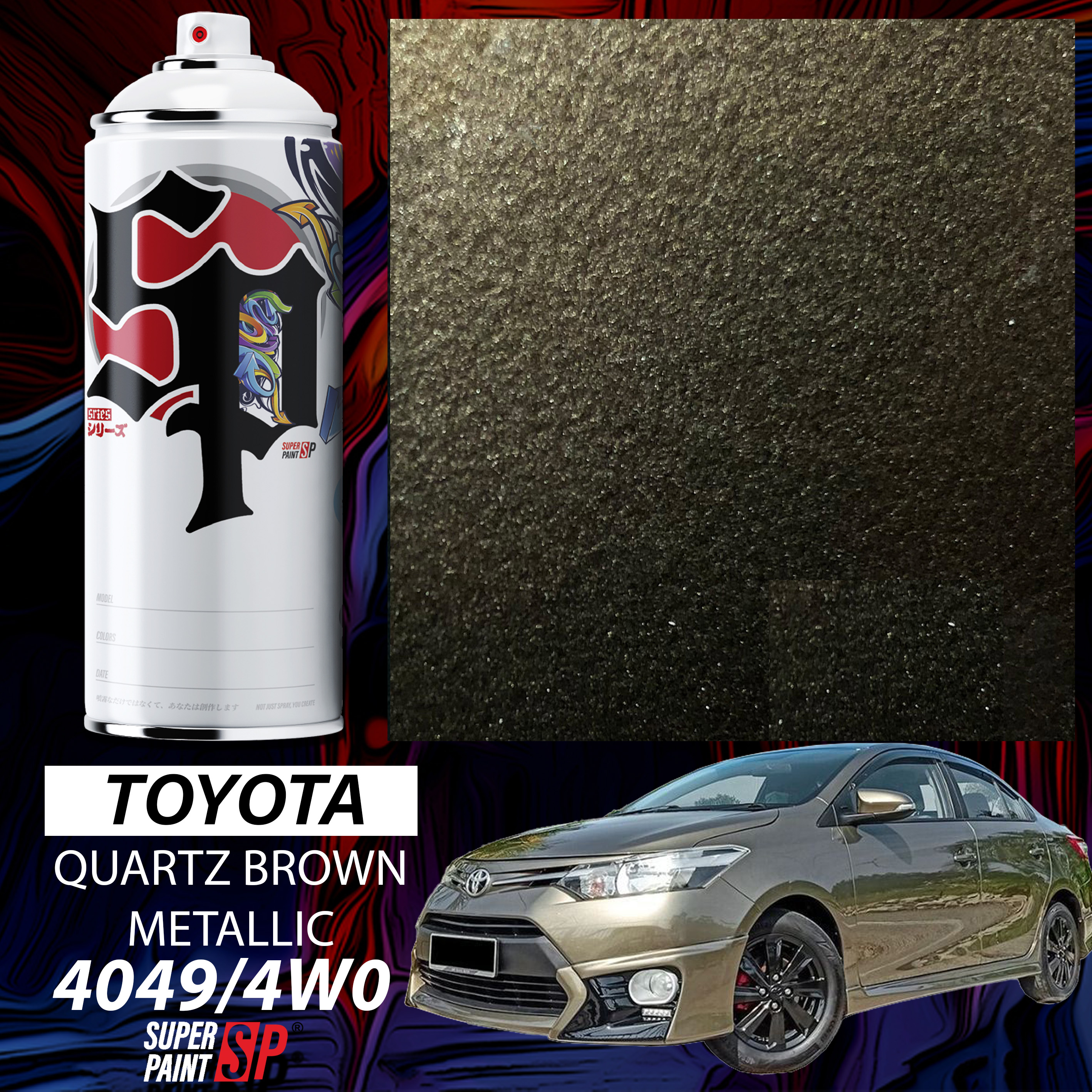 TOYOTA VIOS GEN 3 】 Touch Up Paint All Colors 🚗 370ml Aerosol Spray Can ...