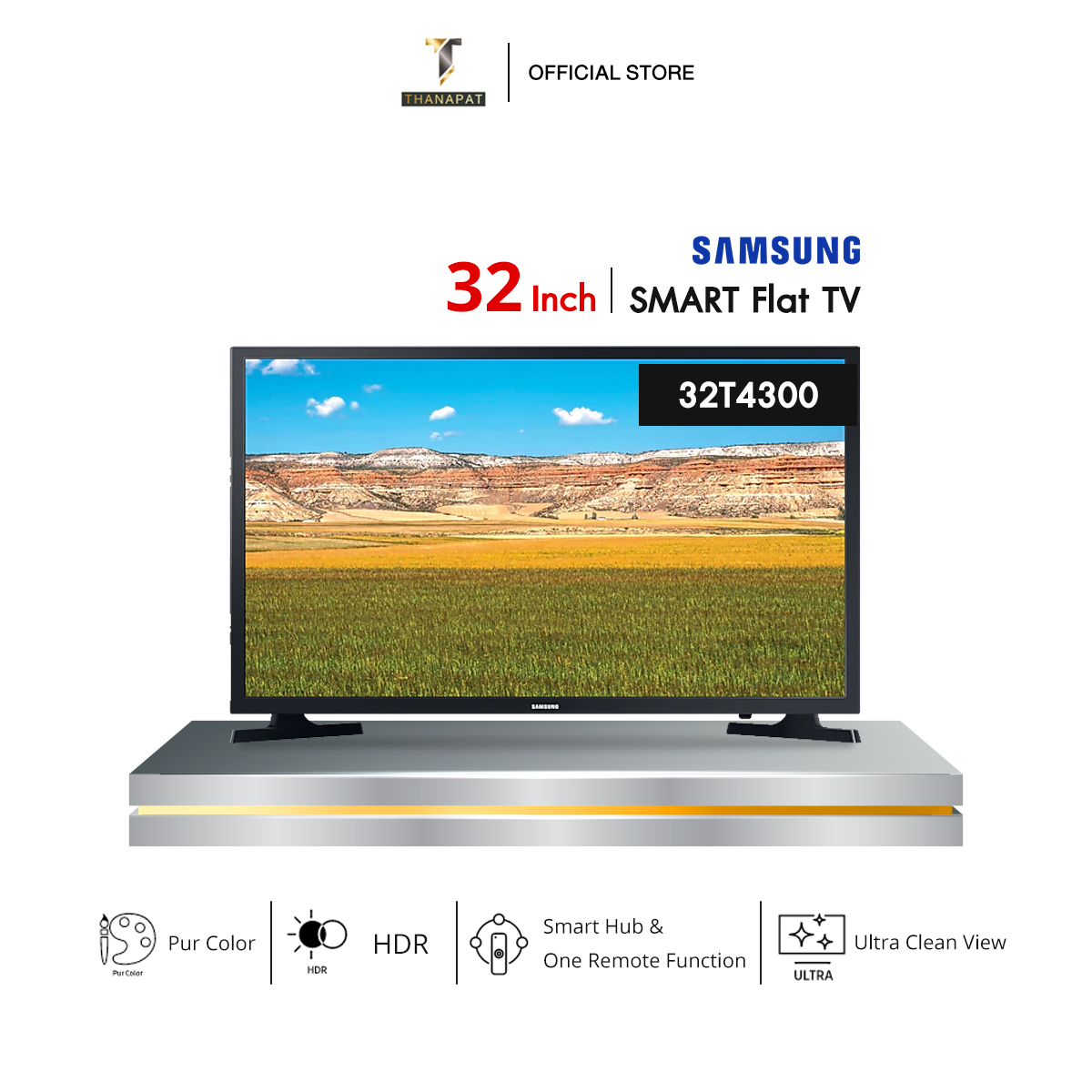 SAMSUNG รุ่น UA32T4300 HD TV (2019) SMART TV 32" 32T4300 Series ...