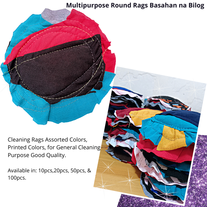 Multipurpose Round Rags Basahan na Bilog 100pcs 50 pcs 20pcs Cleaning ...
