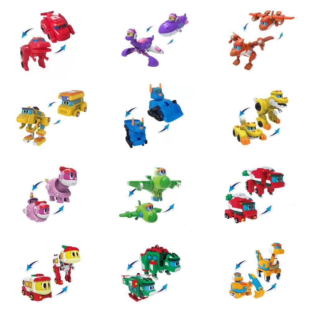 Chirstmas Dino Action Figures Min Deformation Gogo Airplane Motorboat ...