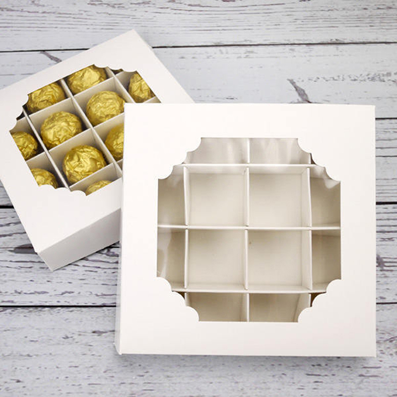 Party Cupcake Boxes Empty 16 Grids Gift Candy Boxes Inserts Clear ...