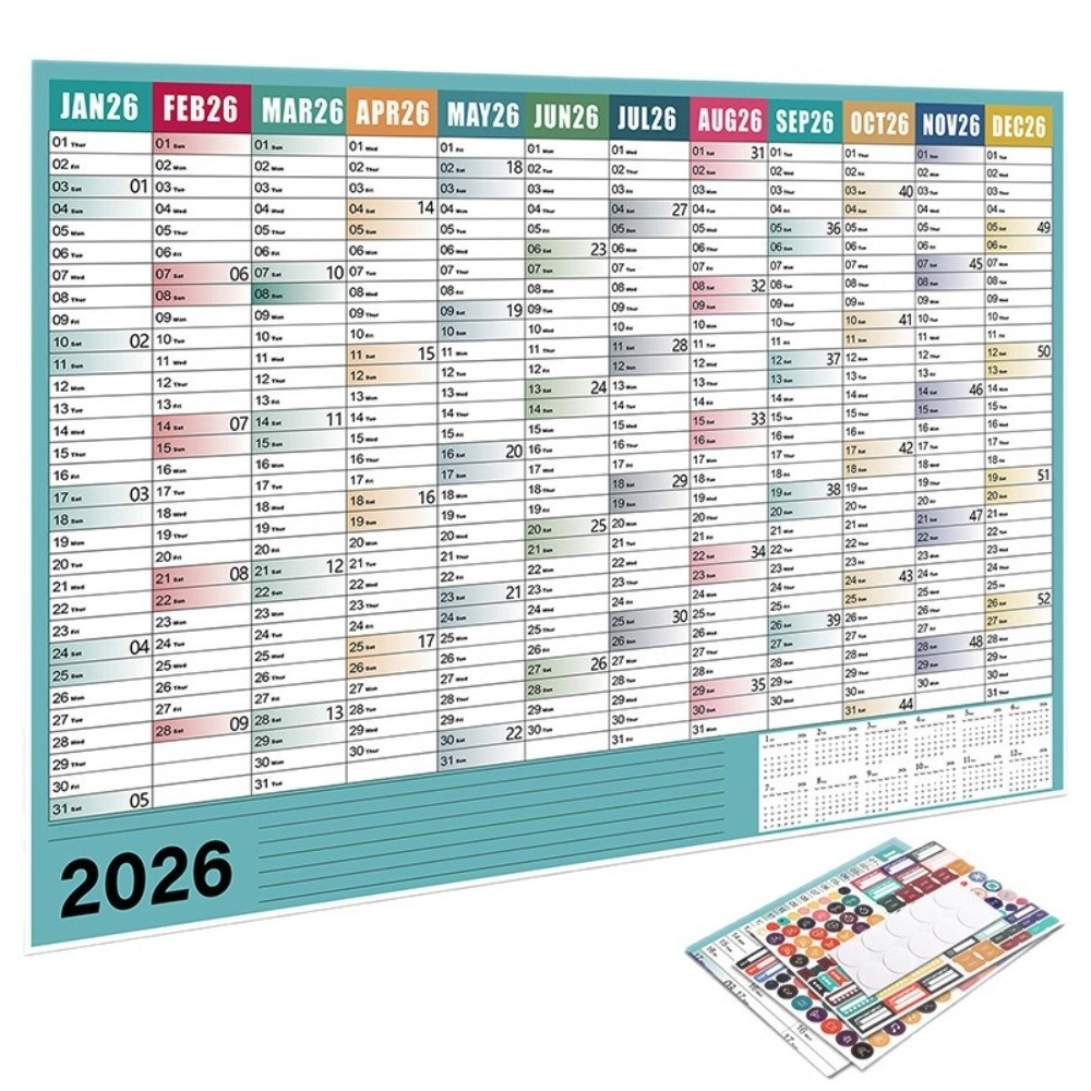 New 2026 Large Wall Calendar Annual Planner To Do List Schedule 365 ...