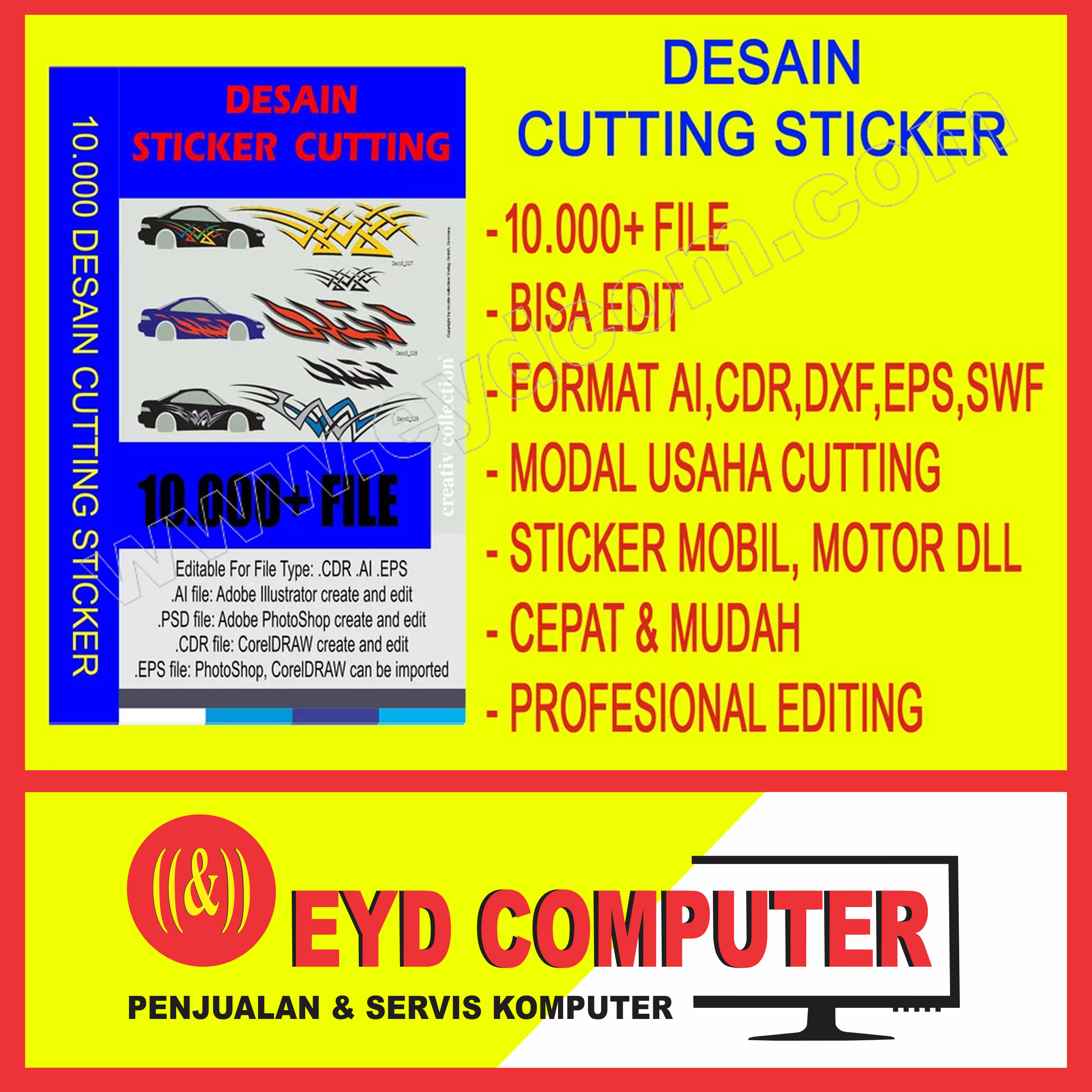 DESAIN CUTTING STICKER TEMPLETE CDR CORELDRAW | Lazada Indonesia