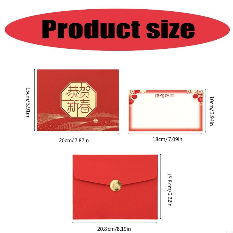 3D Popup Chinese New Year Blessing Handwriting Greeting with Envelope ...