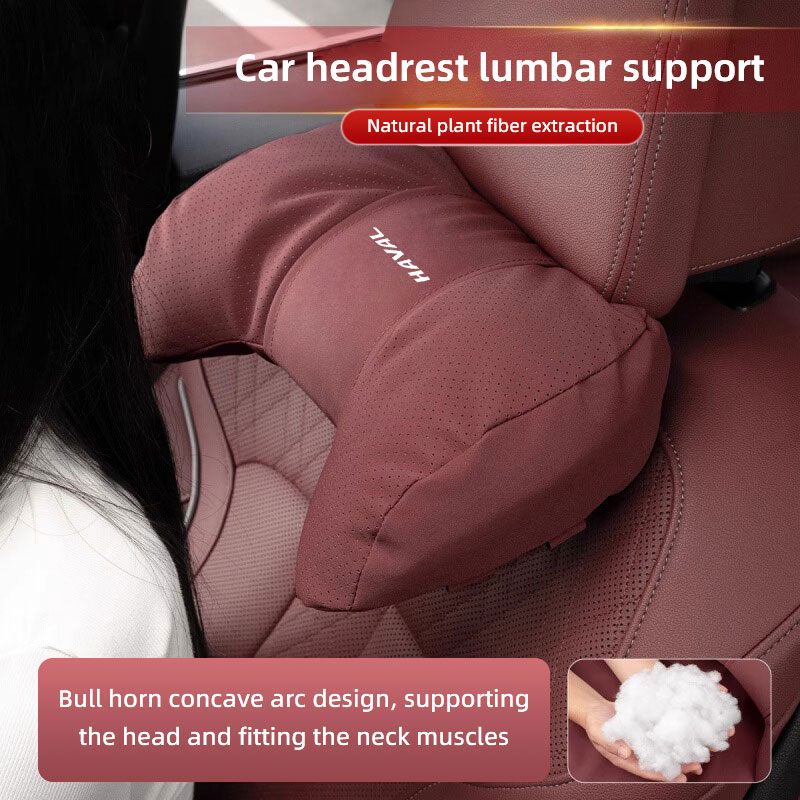 1Pcs Car Seat Headrest Waist Rest Neck Pillow Auto Logo Interior For Haval H6 Jolion H9 F7X F7 ...