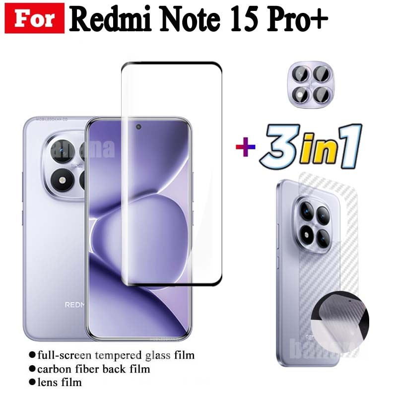 3 in 1 Redmi Note 15 Pro+Tempered Glass for Redmi Note 15 Pro Note 14 ...