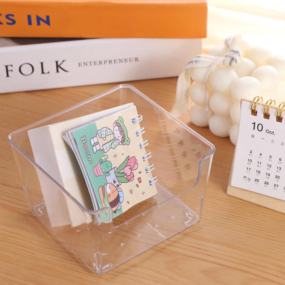 Chic Acrylic Note Holder Transparent Efficient Clear Note Box ...