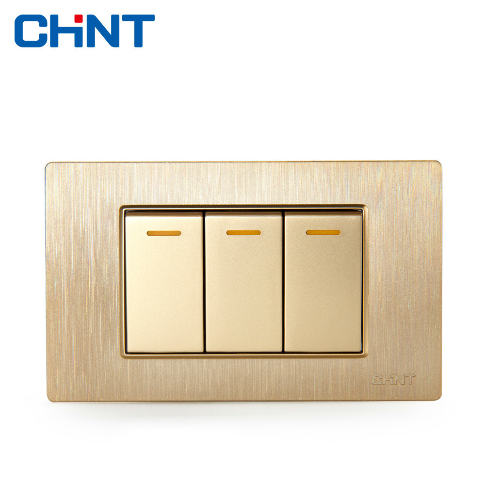【TopazTrove】CHINT Electric 118 Type Switch Socket NEW5D Brushed Gold ...