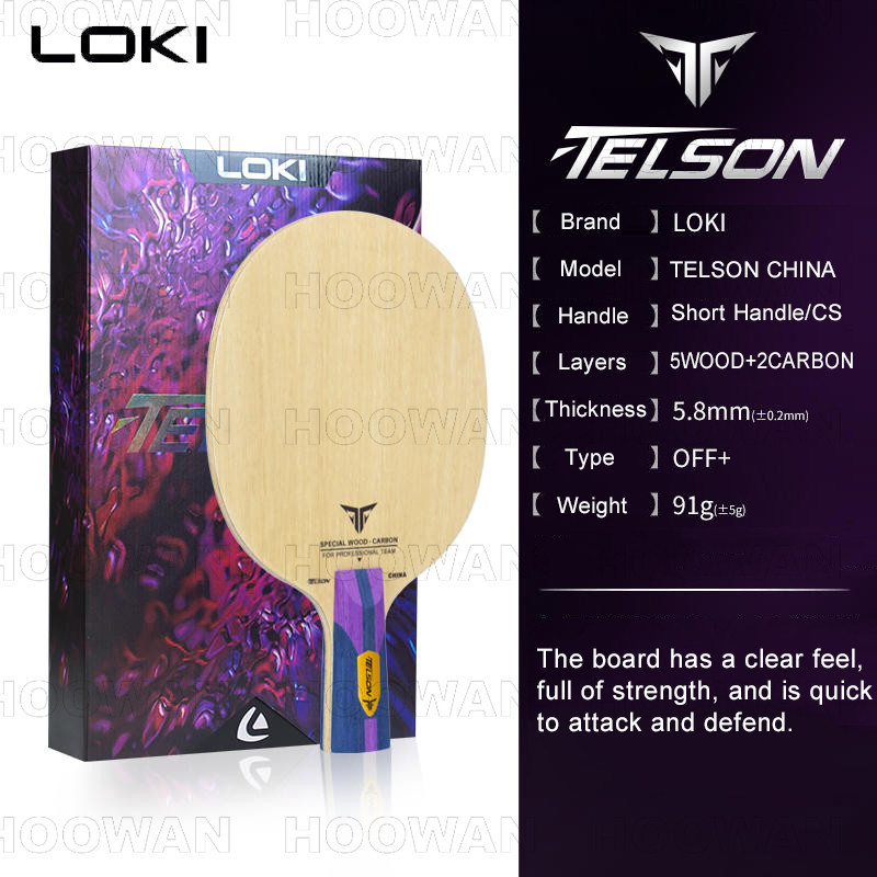 Original Loki TELSON CHINA Table Tennis Blade (5Wood+2Carbon ...