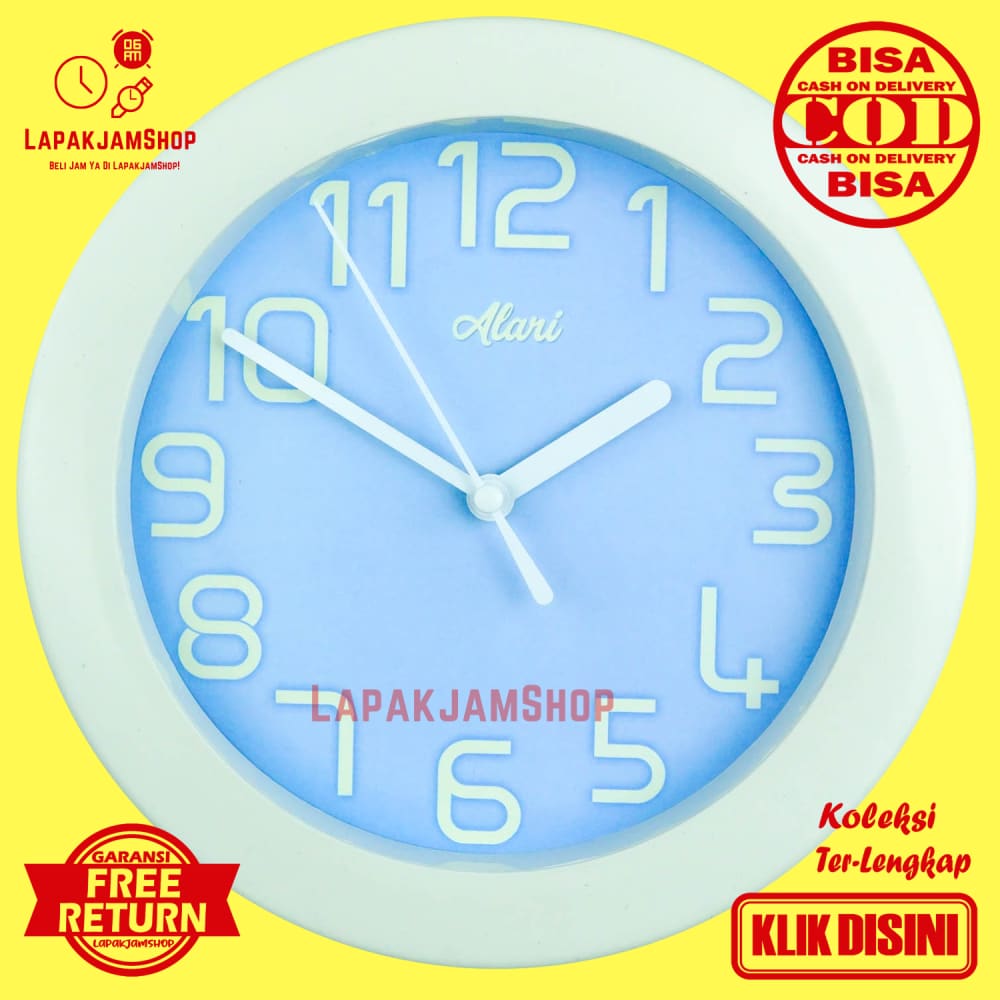 Jam Dinding Quartz Minimalis Murah AL1168-805 Hitam Dekorasi Dinding ...