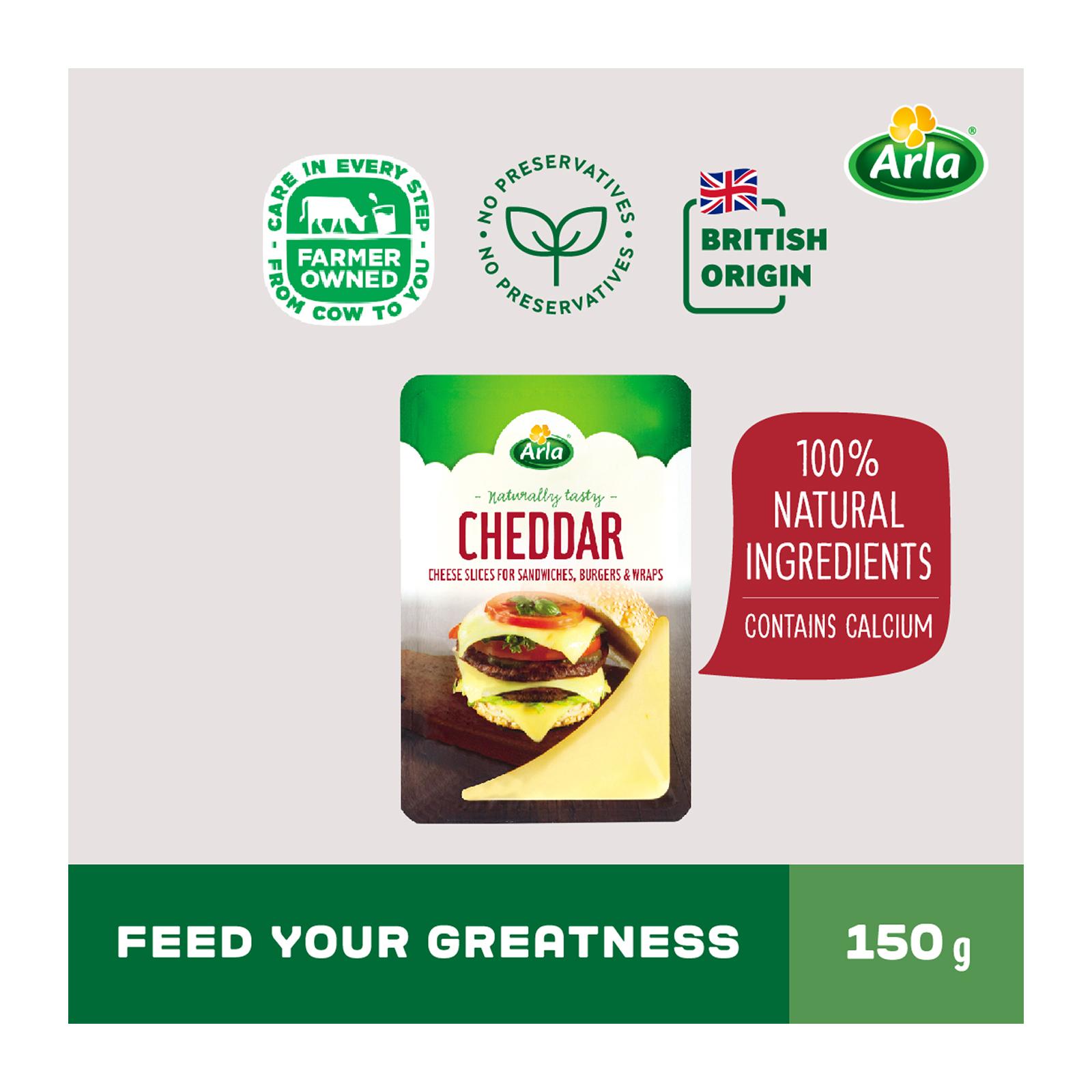 Arla Natural Sliced Cheddar Cheese 150G | Lazada Singapore