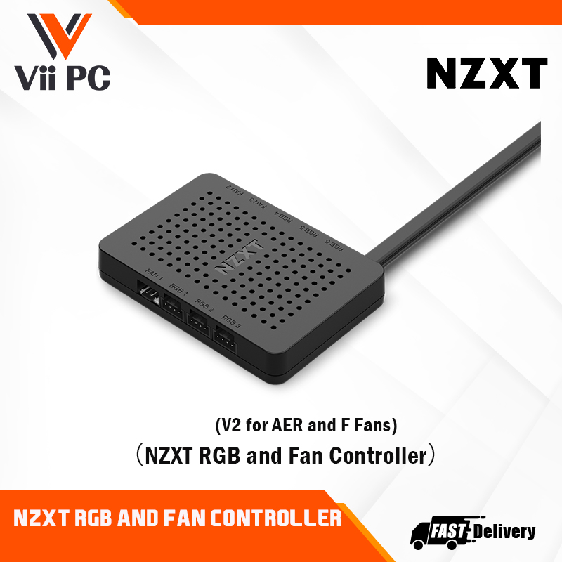 NZXT RGB & Fan Controller RGB Lighting & Digitally-Controlled Fan ...