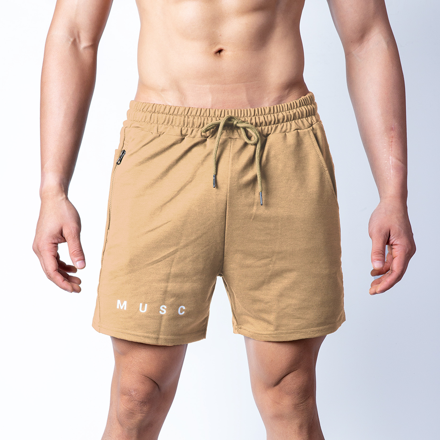 Musculo slim fit gym shorts MUSC -SS21 กางเกงยิมขาสั้นเหนือเข่า ทรงสลิม ...
