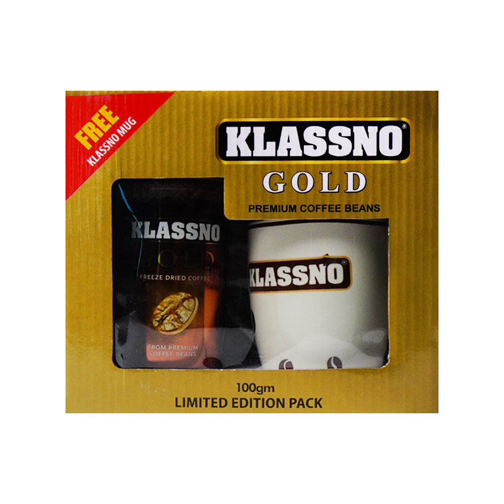 Klassno Coffee Gold Freeze Dried Beans 100 Gm With Mug | Daraz.pk