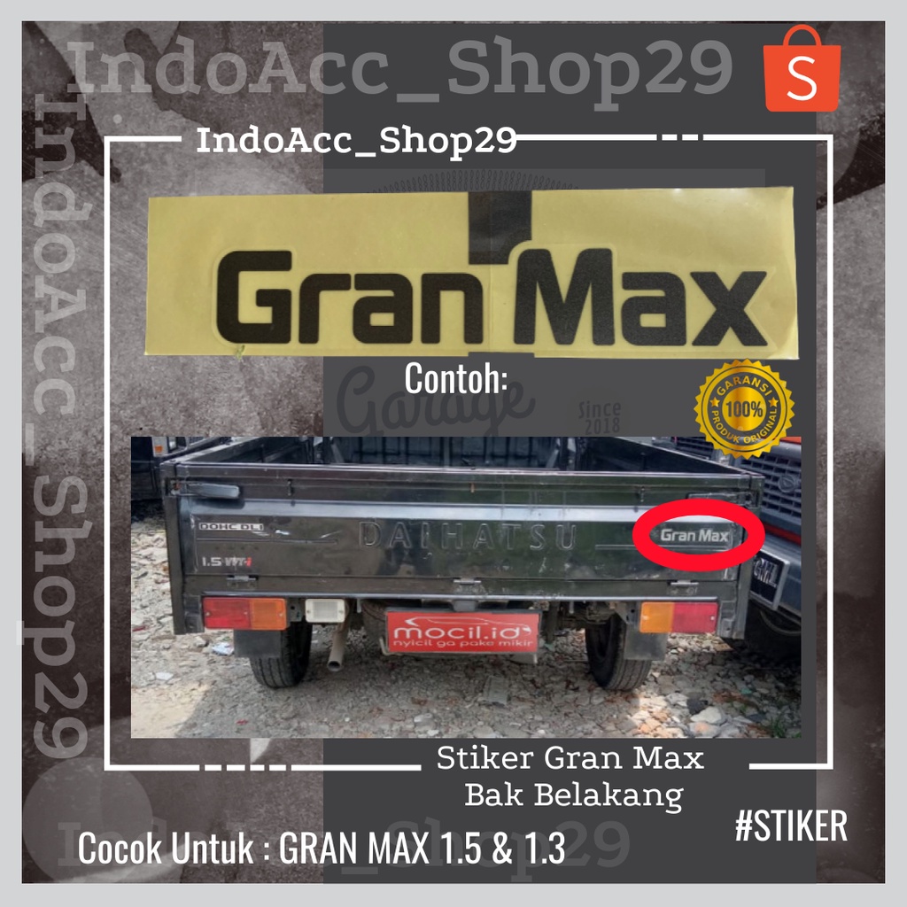 Stiker/Sticker Tulisan Gran Max Bak Belakang ORIGINAL | Lazada Indonesia