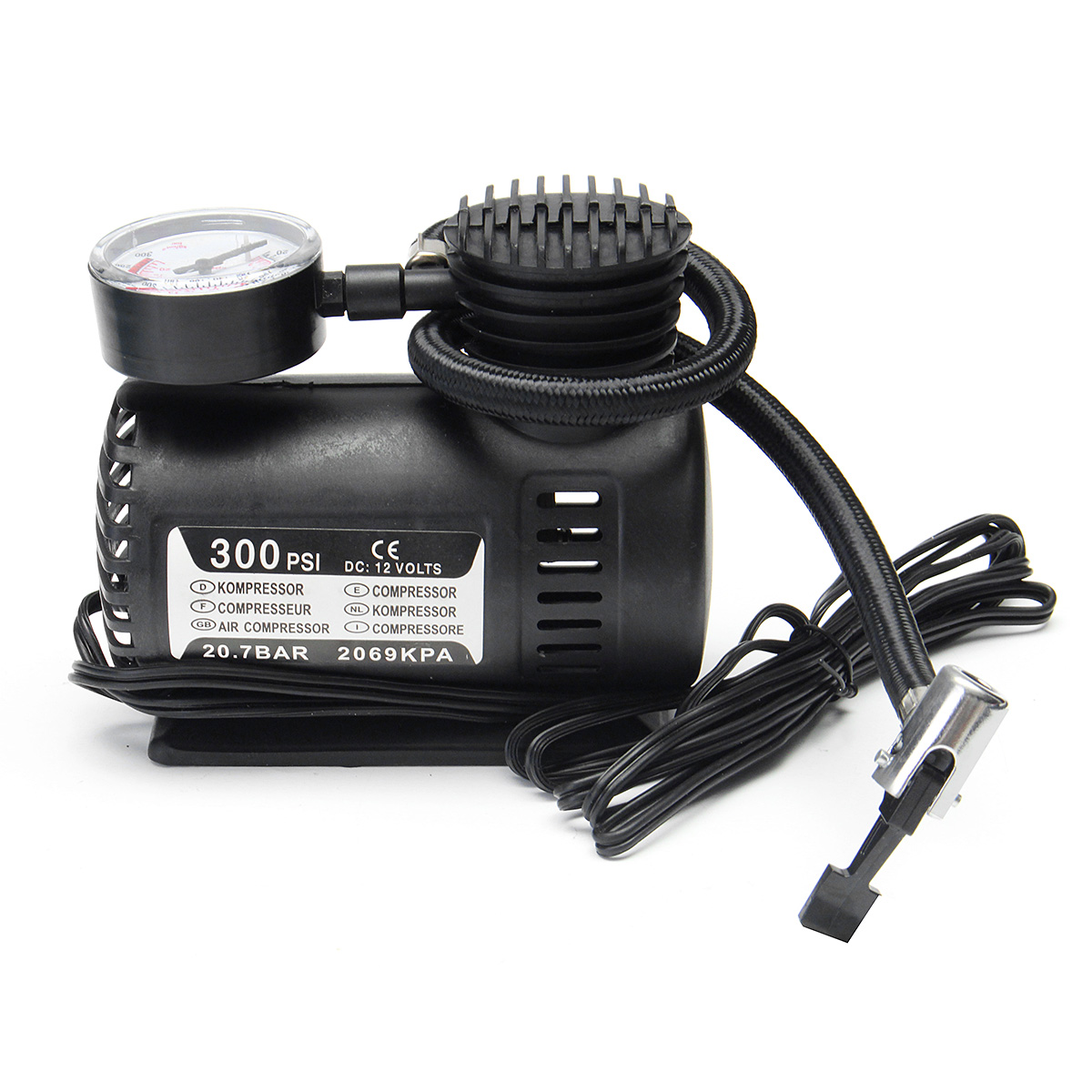 Portable Mini Air Compressor Vehicle Electric Tire Motors Inflator Pump ...