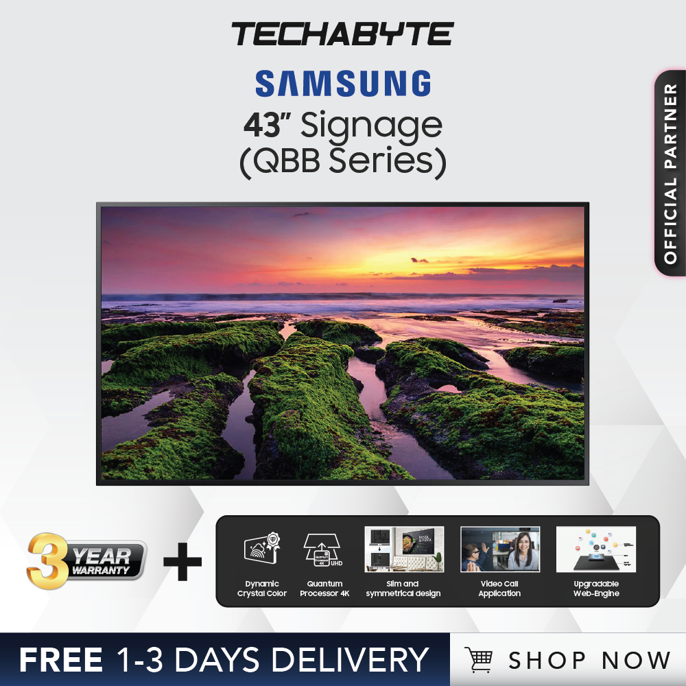 Samsung QB43B | 43” UHD 4K Display (LH43QBRBBGCXXS) | Lazada Singapore