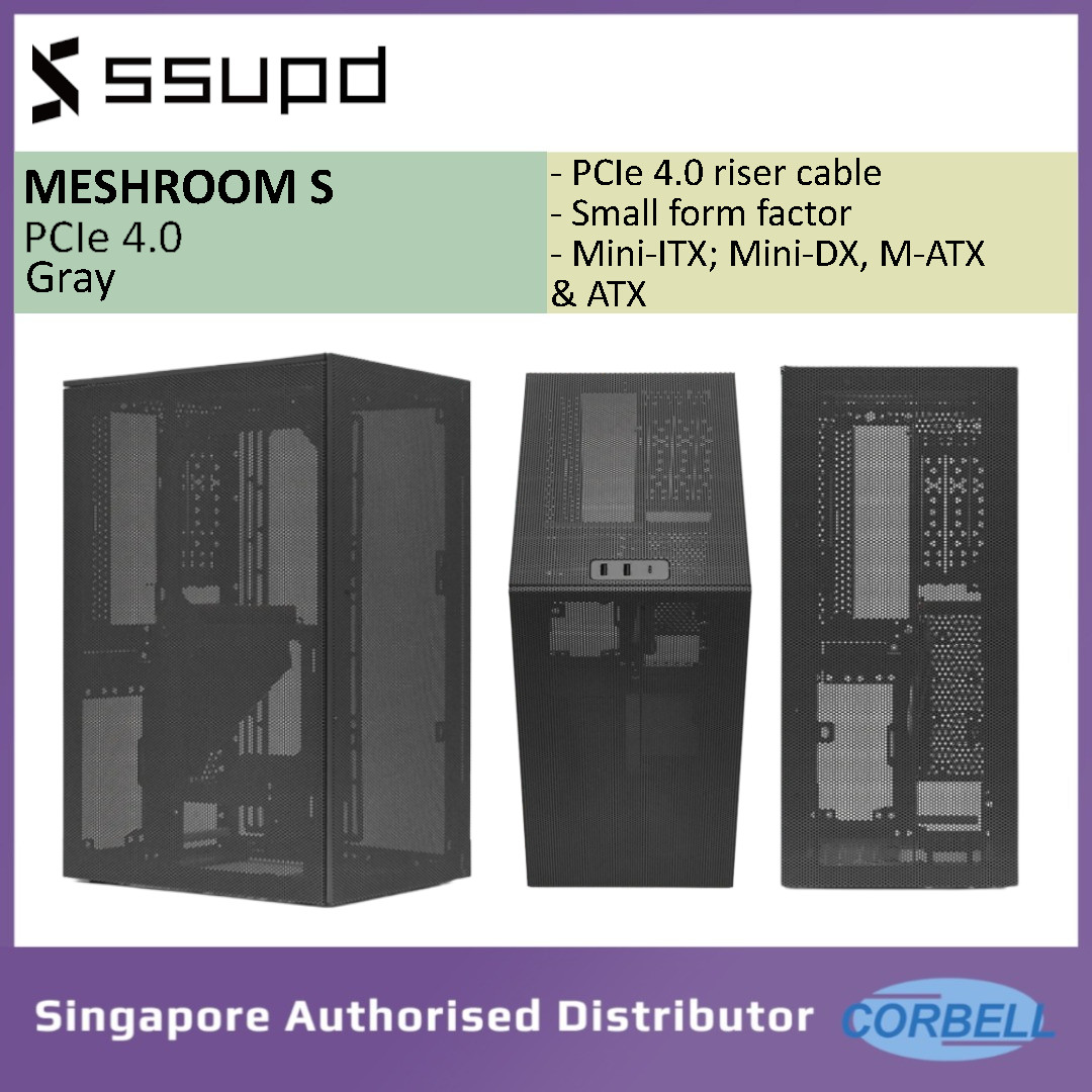 SSUPD MESHROOM S MESH DESKTOP SMALL CHASSIS CASING Mini-ITX, M-ATX and ...