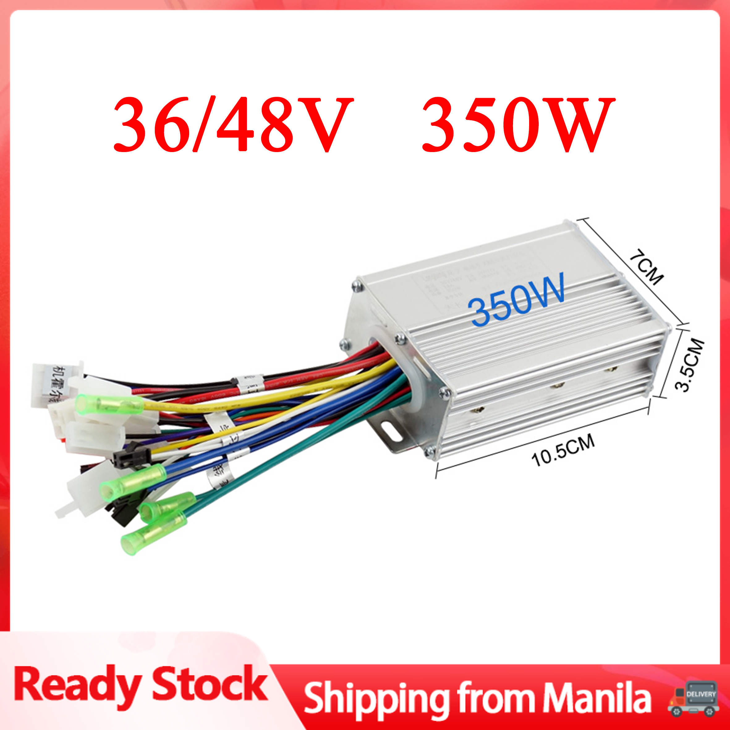 E-Bike Scooter Brushless DC Motor Controller 36 / 48V 350W DC Electric Bicycle Brushless ...