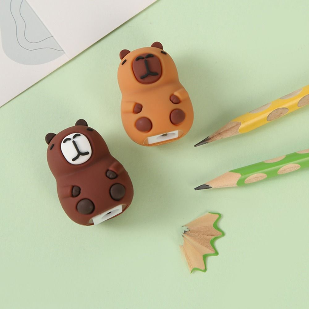 Mini Cute Capybara Pencil Sharpener Anime Cartoon Capybara Pencil ...