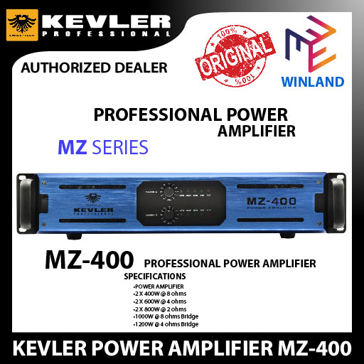 Kevler MZ Series MZ-400 1200W Professional Power Amplifier * WINLAND ...