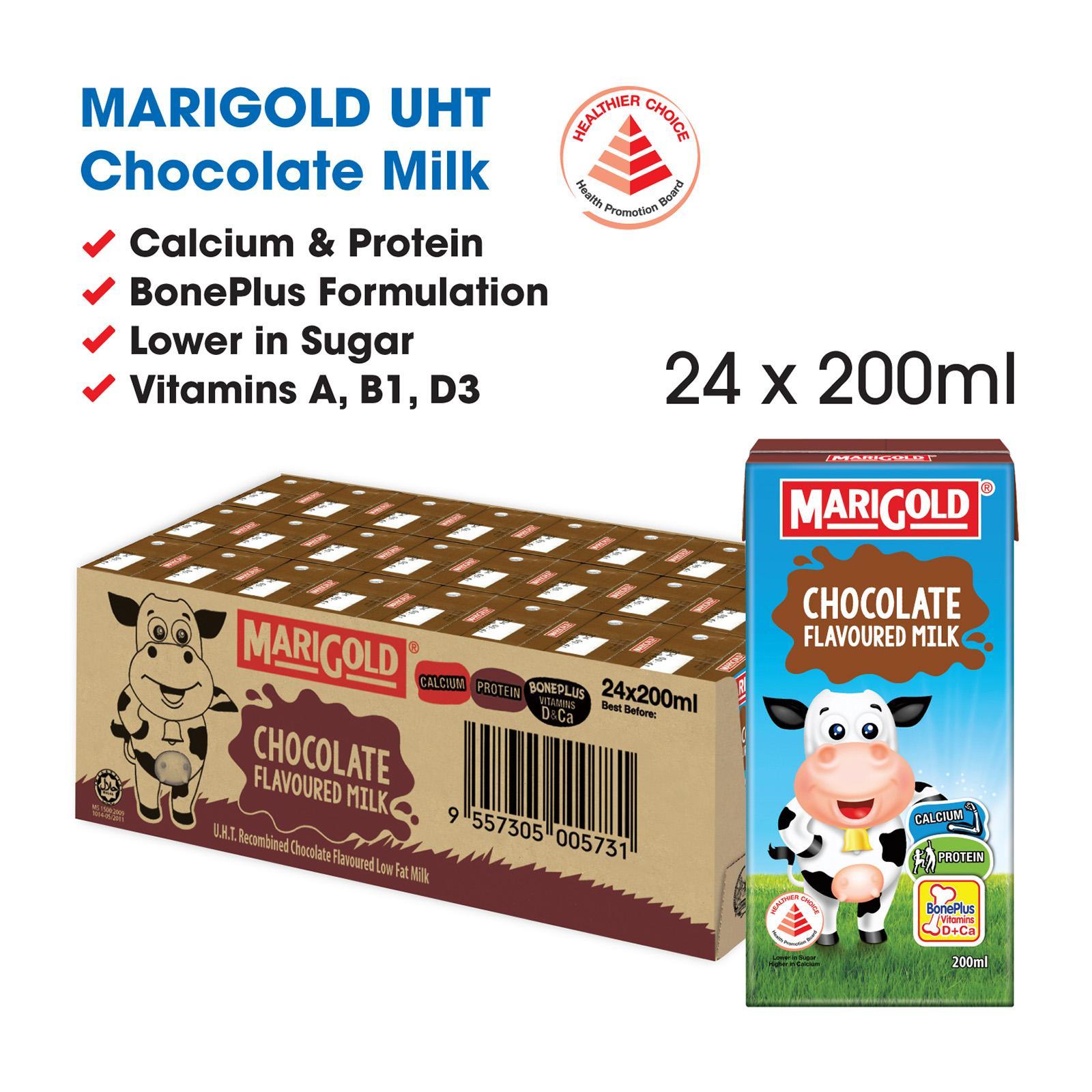 Marigold Chocolate UHT Milk - Case (24 x 200ML) | Lazada Singapore